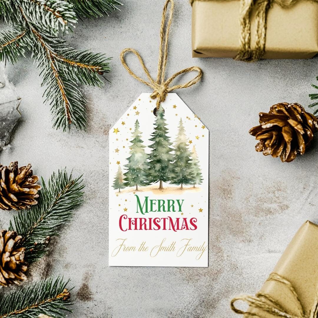 Editable Christmas Gift Tags, Printable Christmas Gift Tags, Merry ...