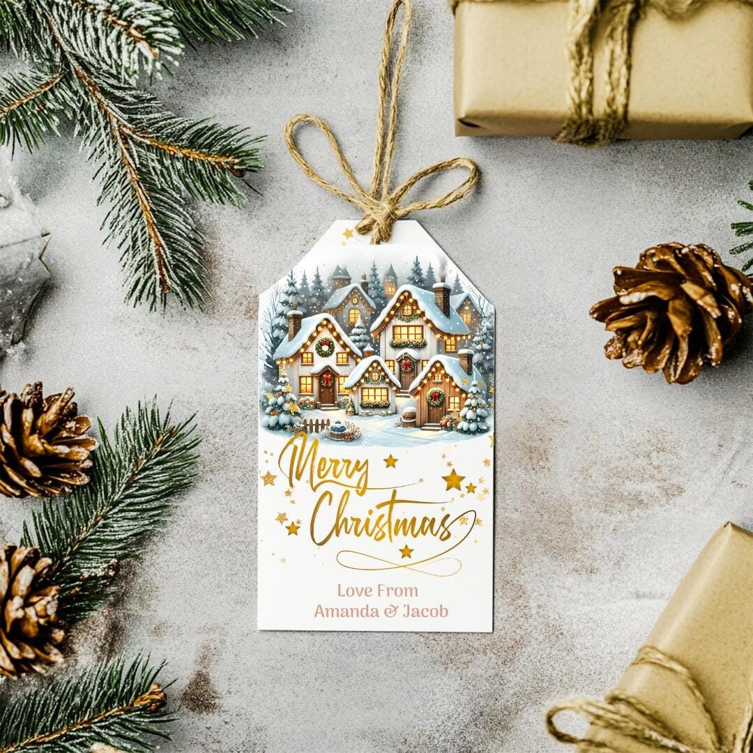 Editable Christmas Gift Tags, Printable Christmas Gift Tag, Holiday ...