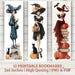 Halloween Witch Bookmarks: Spooky-cute Printable Set (PDF & PNG) - Etsy