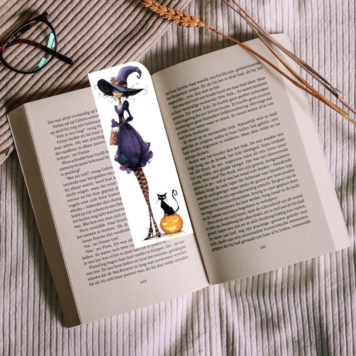 Halloween Witch Bookmarks: Spooky-cute Printable Set (PDF & PNG) - Etsy