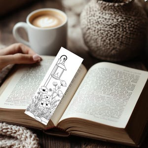 Printable Coloring Bookmarks Floral Lantern Set – 18 Colorable ...