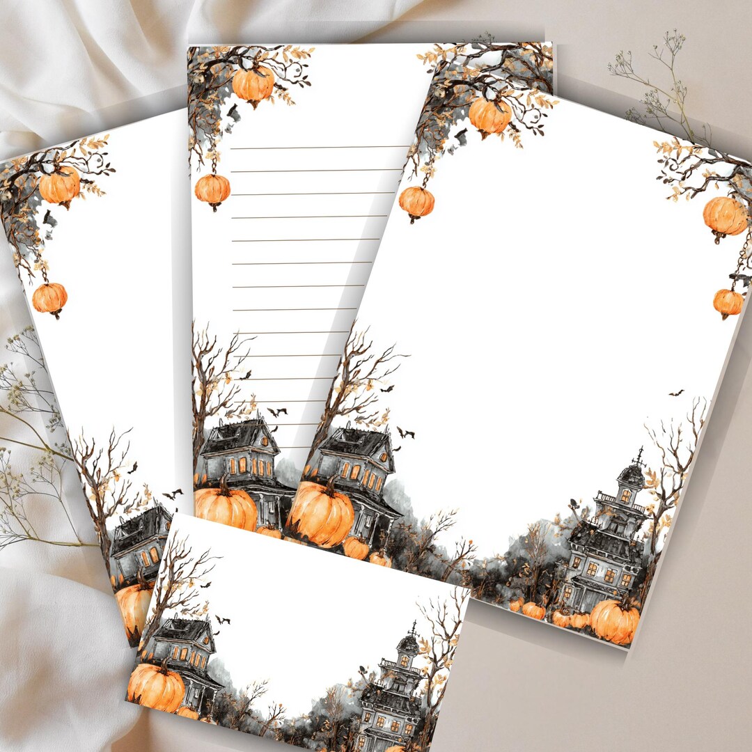Halloween Letter Writing Kit: Printable Stationery for Pen Pals (PDF ...