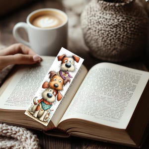 Dog Printable Bookmarks – Whimsical Puppy Illustrations (PDF & PNG) - Etsy