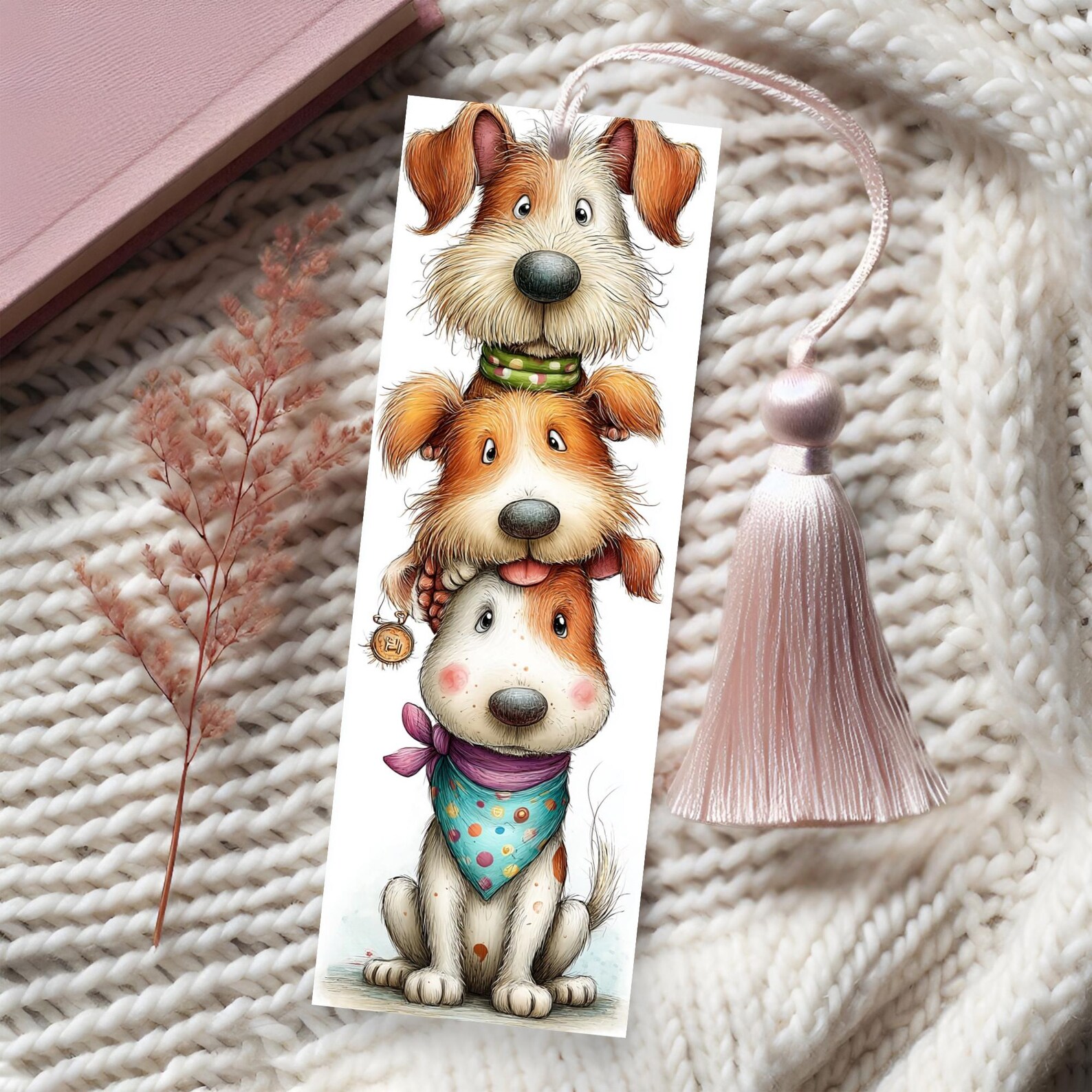 Dog Printable Bookmarks – Whimsical Puppy Illustrations (PDF & PNG) - Etsy