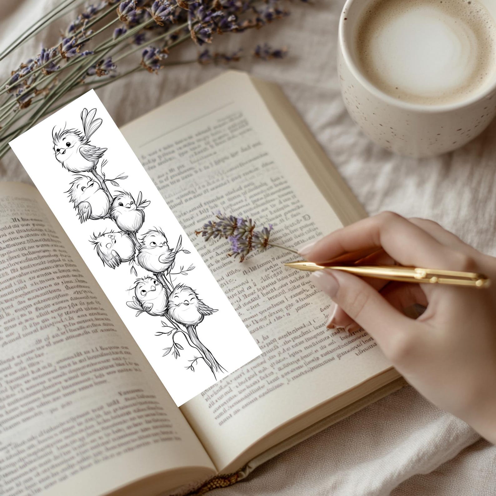 Bird Coloring Bookmarks: 12 Quirky Birds Printable Bookmarks, Digital ...