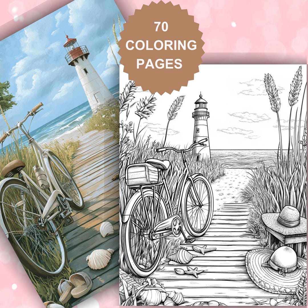 70 Nature Scenery Coloring Pages, A4 PDF Coloring Pages for Adults ...