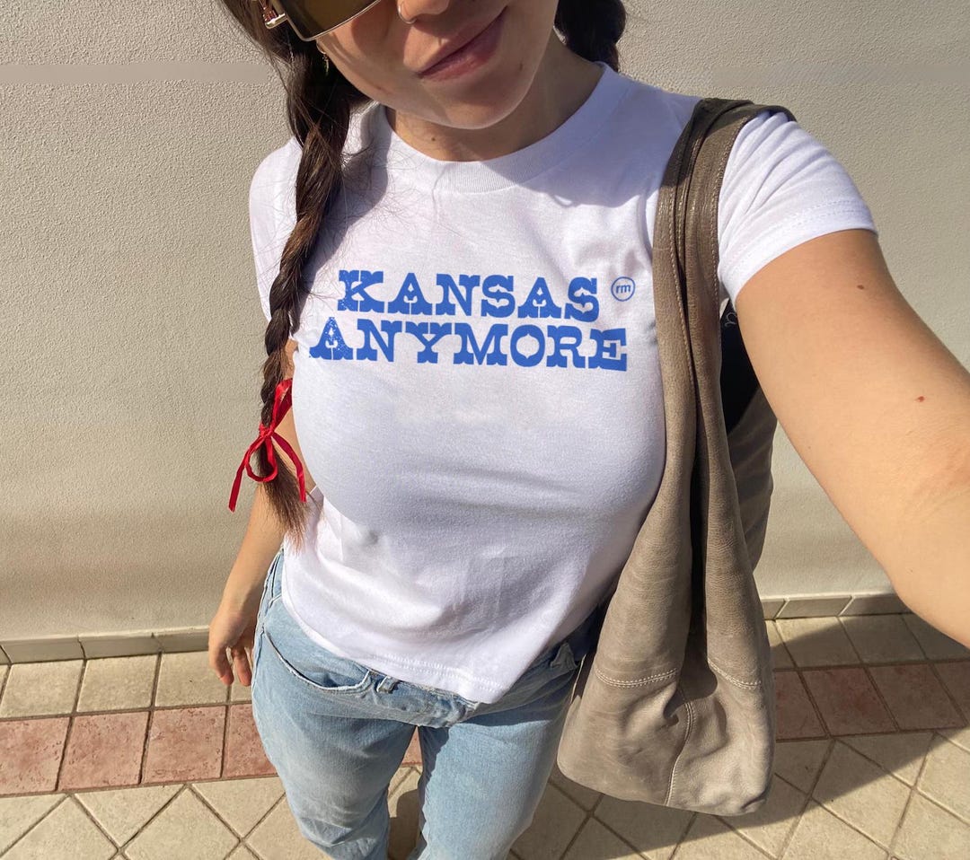 Kansas Anymore Baby Tee Funny Y2K Role Model Shirt 90s Role Model Merch ...