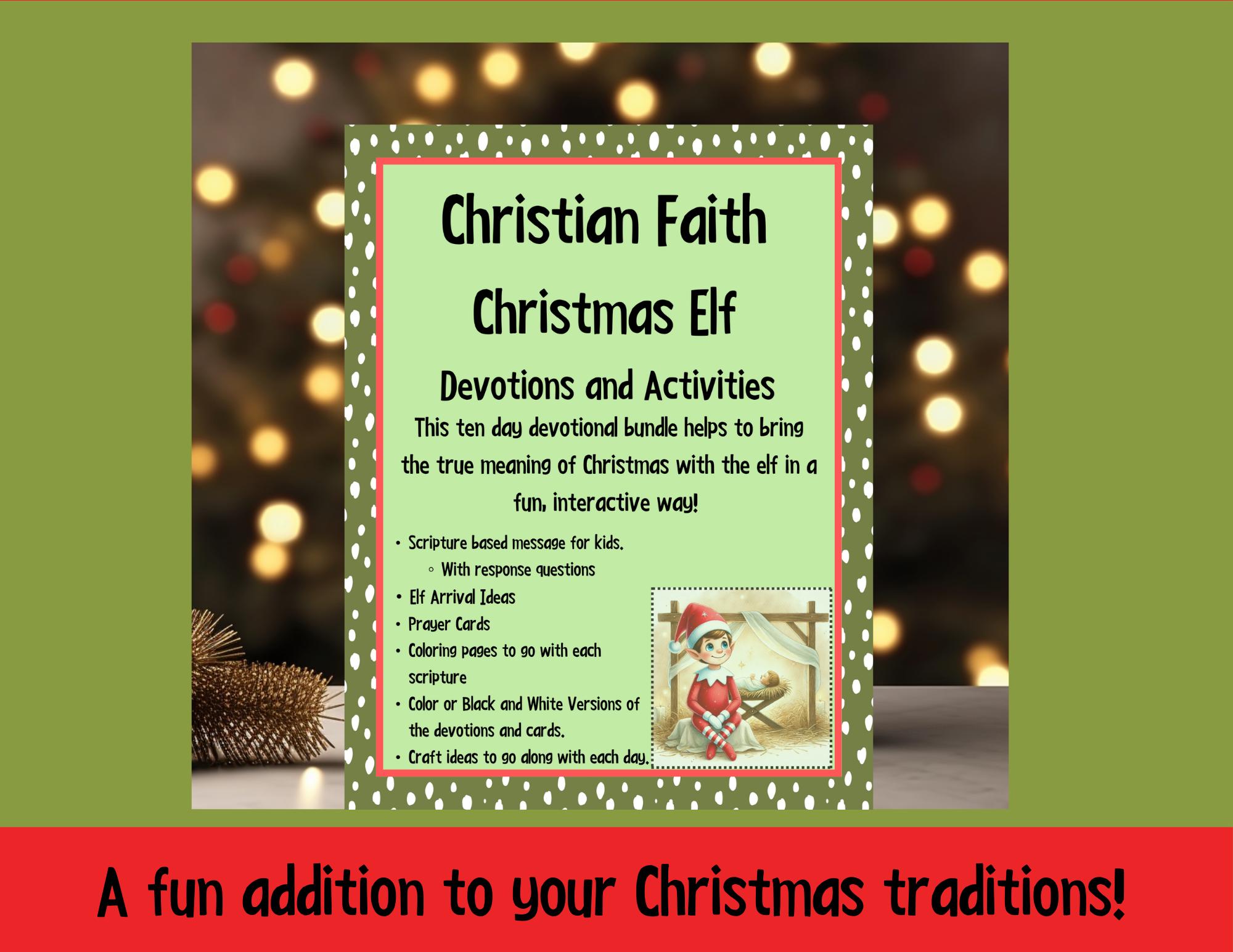 Elf Return Letter Christian Christmas Tradition Religious Elf on Shelf ...