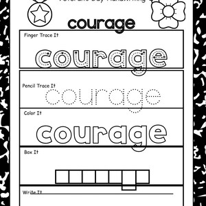 Printable Handwriting Practice Tracing Sheet - Veterans Day Printable ...