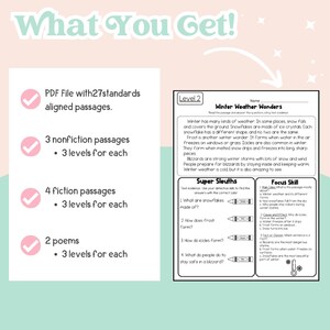 Differentiated Close Reading Passages | January Reading Activities ...