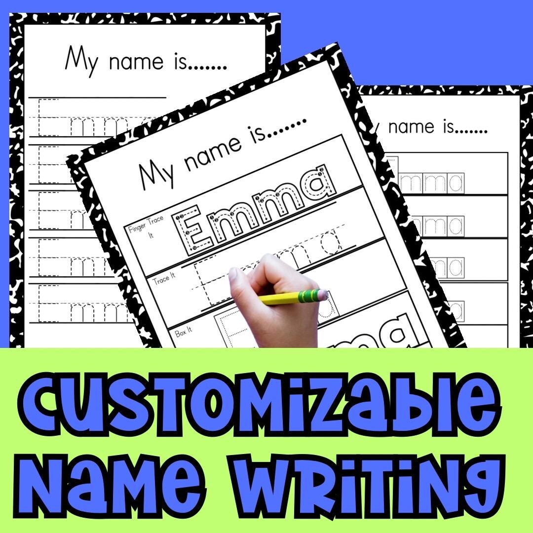 Personalized Name Tracing Printable Kids Custom Handwriting Practice ...