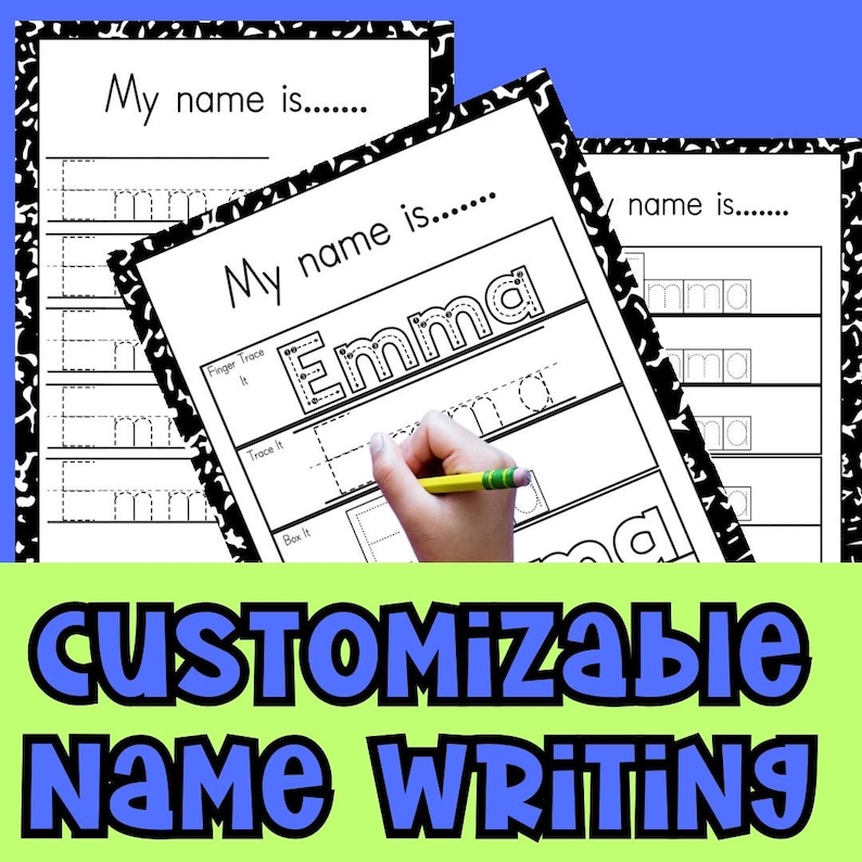 Personalized Name Tracing Printable Kids Custom Handwriting Practice ...