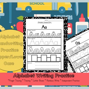 Printable Alphabet Handwriting Practice Tracing Sheet - Printable for ...