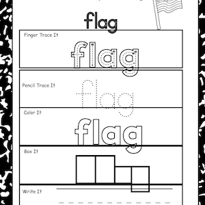 Printable Handwriting Practice Tracing Sheet - Veterans Day Printable ...