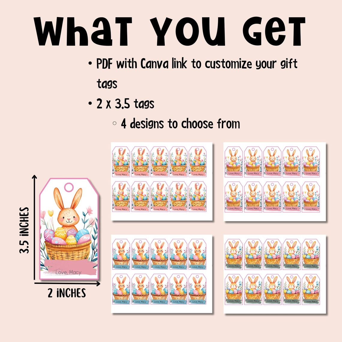 Editable Easter Gift Tags for Students and Coworkers | Easter Treats ...