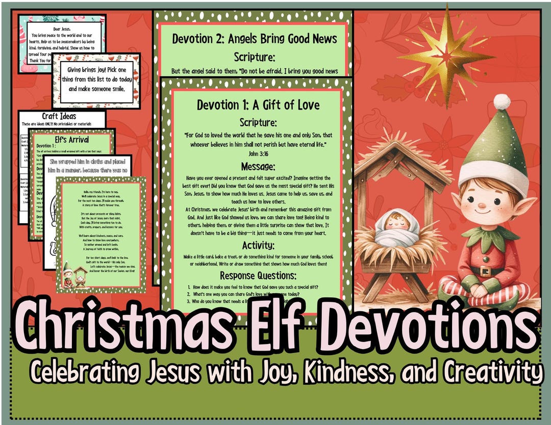 Elf Return Letter Christian Christmas Tradition Religious Elf on Shelf ...