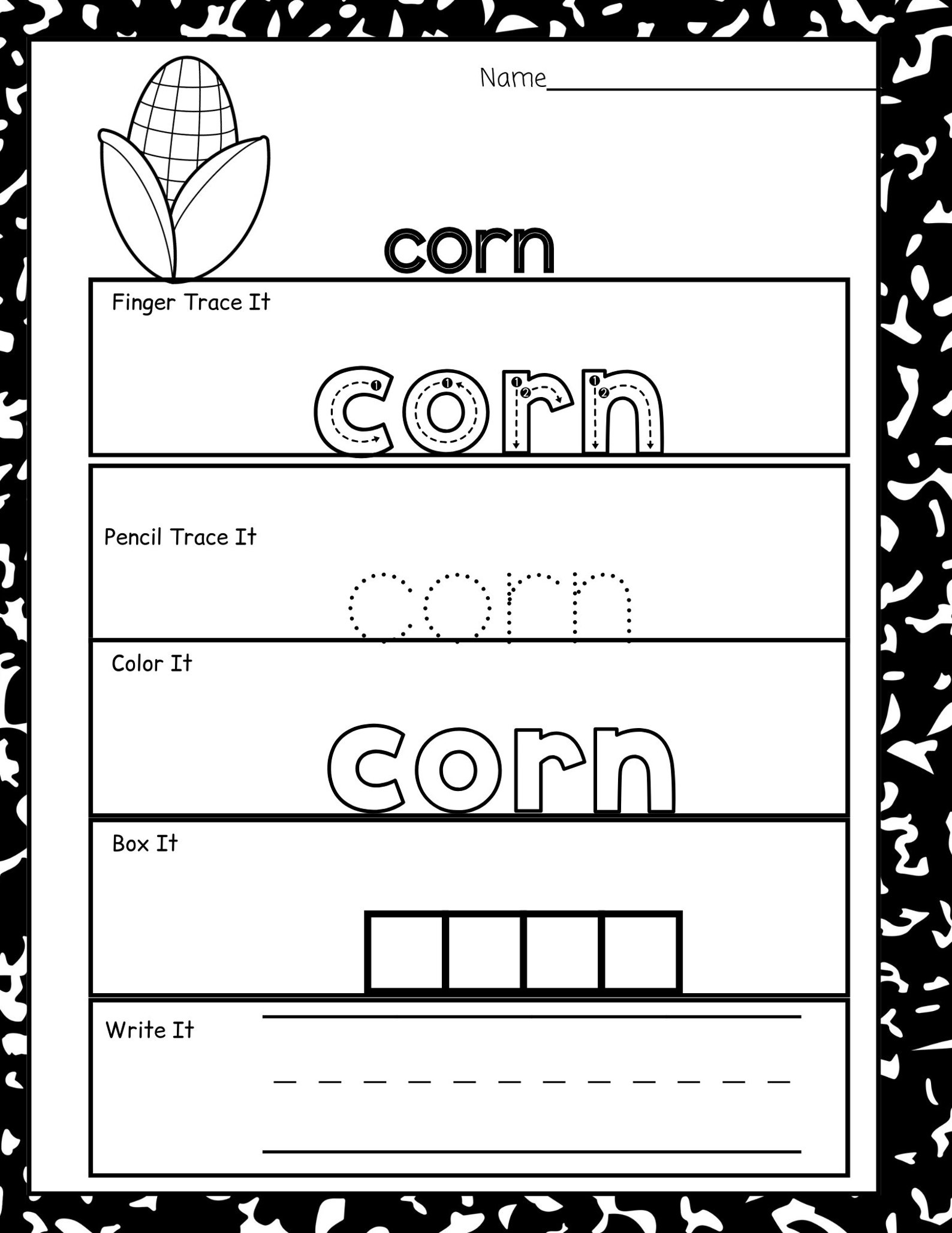 Printable Halloween Handwriting Practice Tracing Sheet - Printable for ...