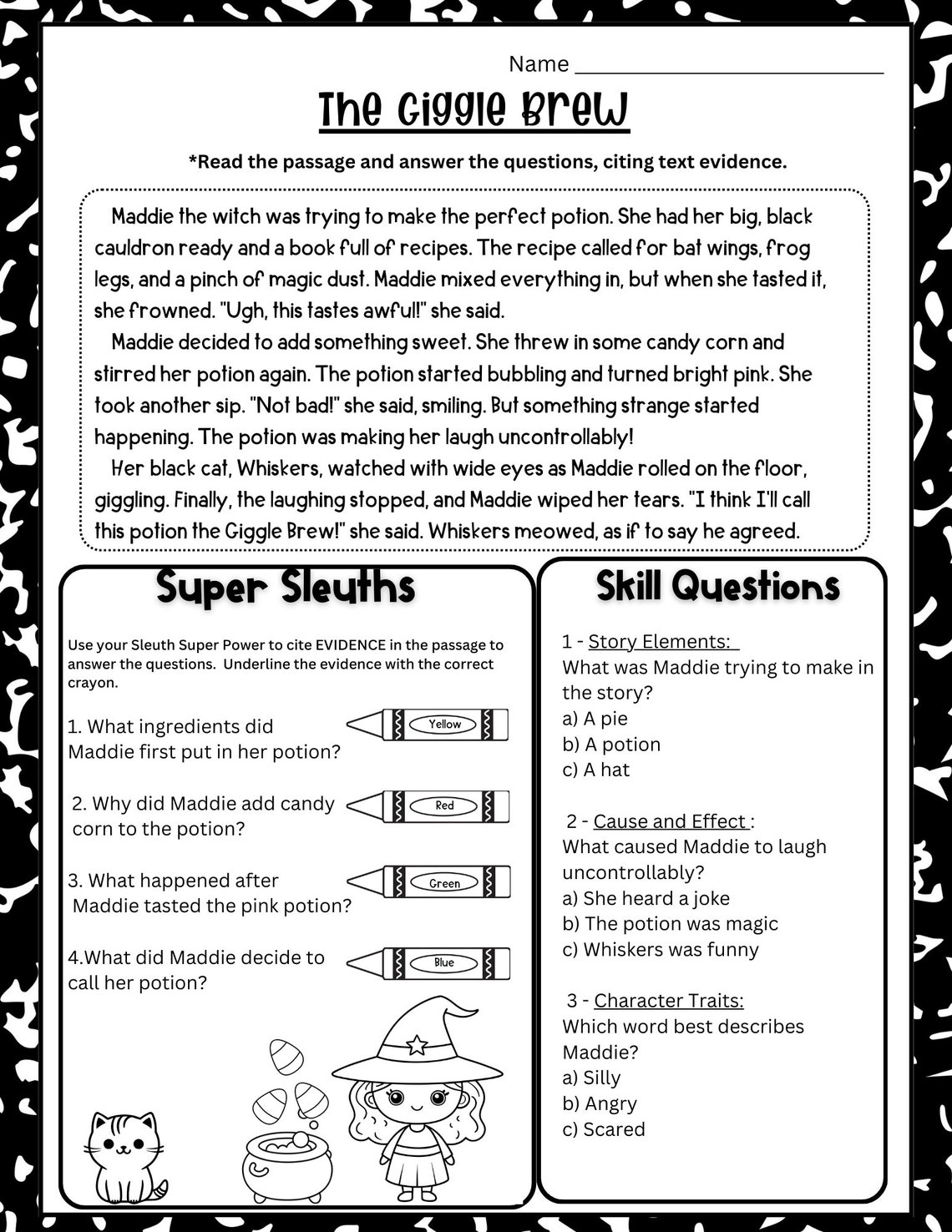 Halloween 1-3 Grade Reading Comprehension Worksheets Close Reading ...