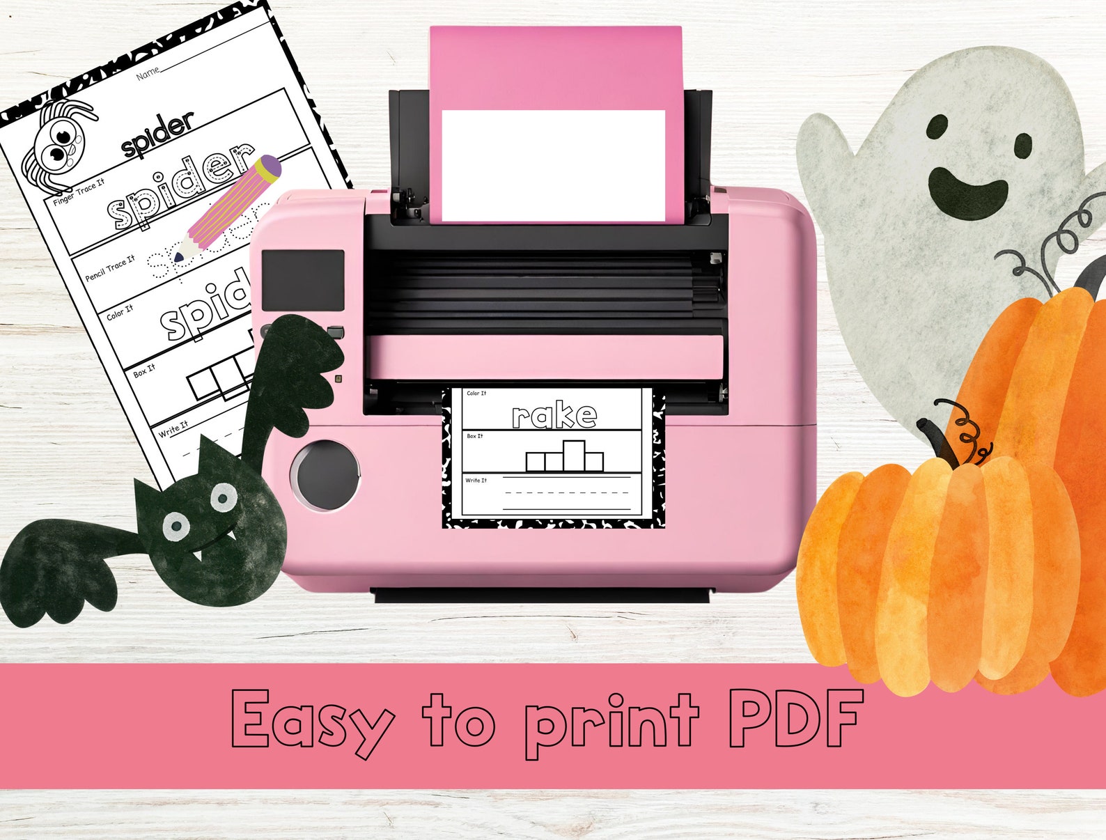 Printable Halloween Handwriting Practice Tracing Sheet - Printable for ...