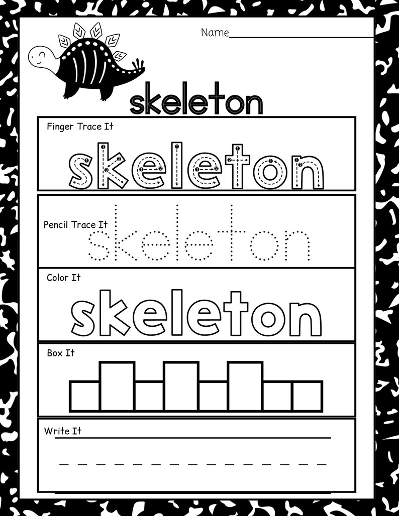 Printable Halloween Handwriting Practice Tracing Sheet - Printable for ...
