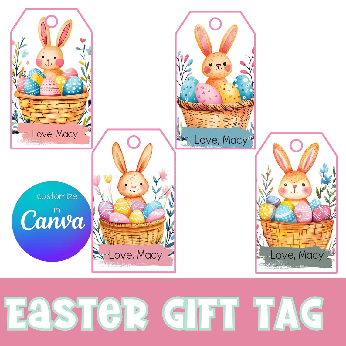 Editable Easter Gift Tags for Students and Coworkers | Easter Treats ...