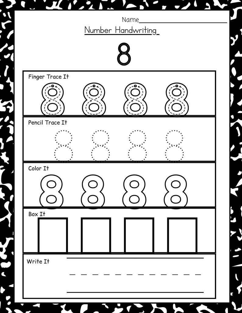 Numbers Handwriting Practice 0-20 | Number and Number Word Tracing ...