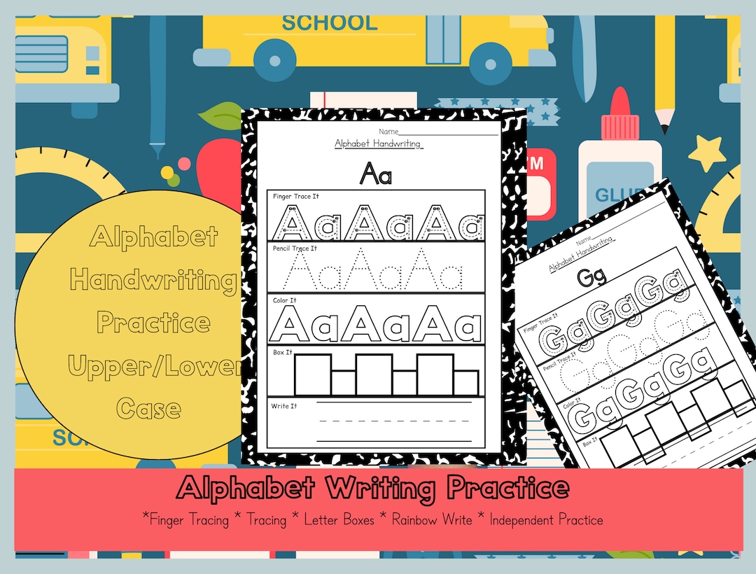 Printable Alphabet Handwriting Practice Tracing Sheet - Printable for ...