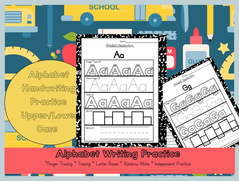 Printable Alphabet Handwriting Practice Tracing Sheet - Printable for ...
