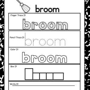Printable Halloween Handwriting Practice Tracing Sheet - Printable for ...