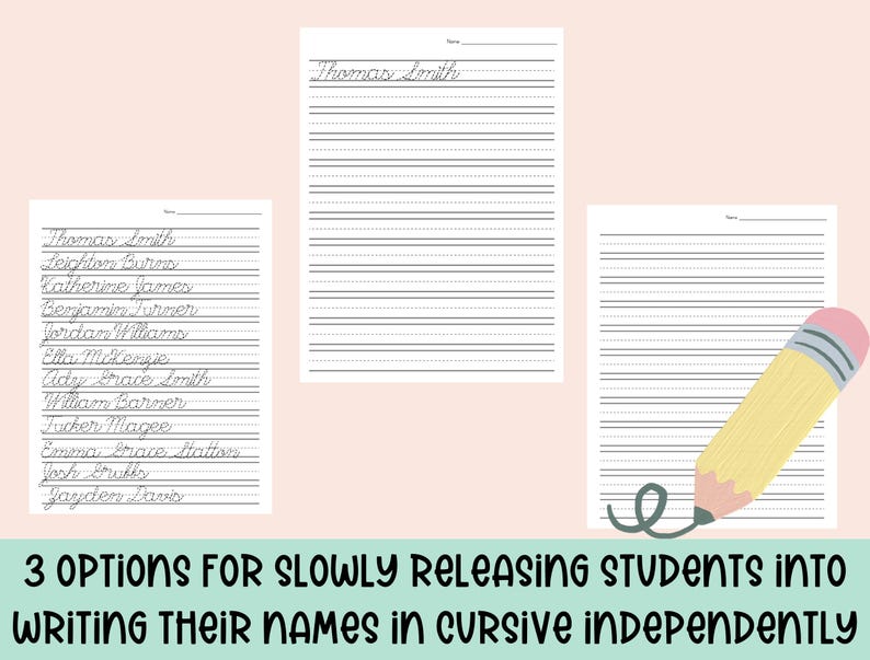 Custom Cursive Name Practice Sheets Customize in Canva, Personalized ...