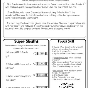 Differentiated Close Reading Passages | January Reading Activities ...