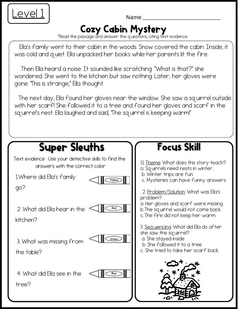 Differentiated Close Reading Passages | January Reading Activities ...