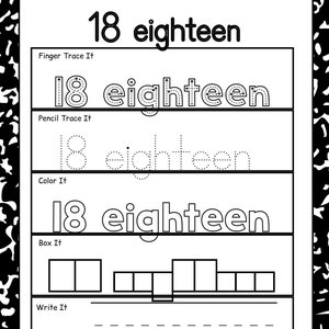 Numbers Handwriting Practice 0-20 | Number and Number Word Tracing ...