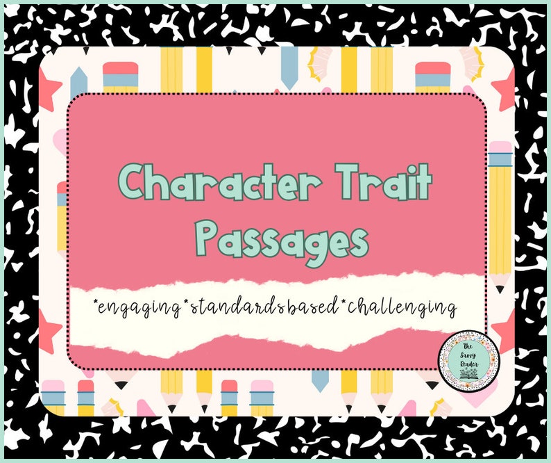 Character Sheet Character Task Card Bundle 2nd-3rd Grade | Reading ...