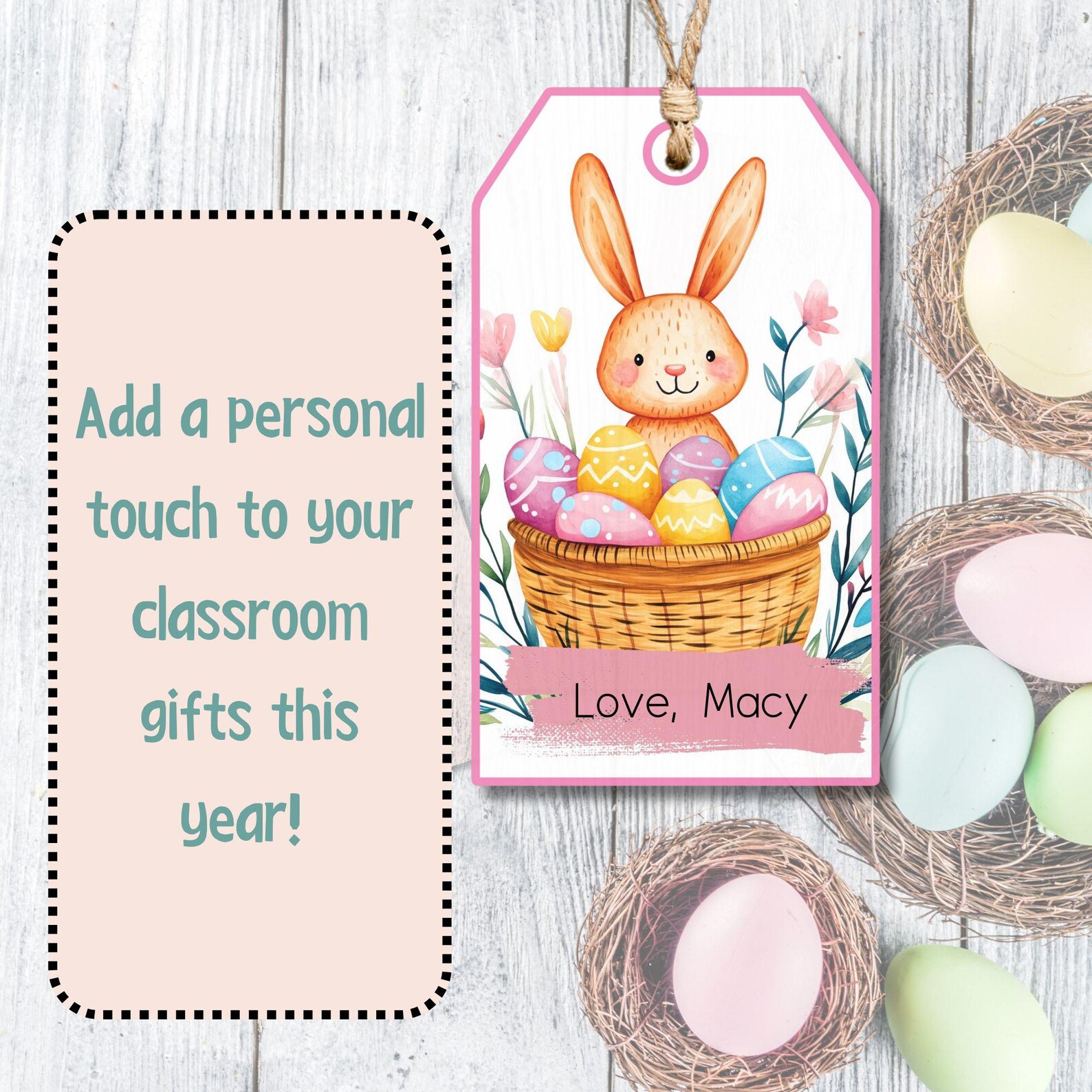 Editable Easter Gift Tags for Students and Coworkers | Easter Treats ...