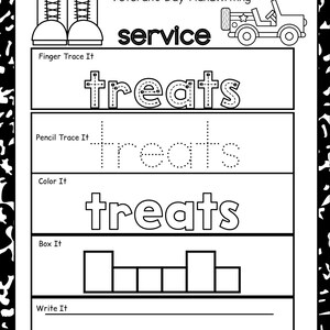 Printable Handwriting Practice Tracing Sheet - Veterans Day Printable ...