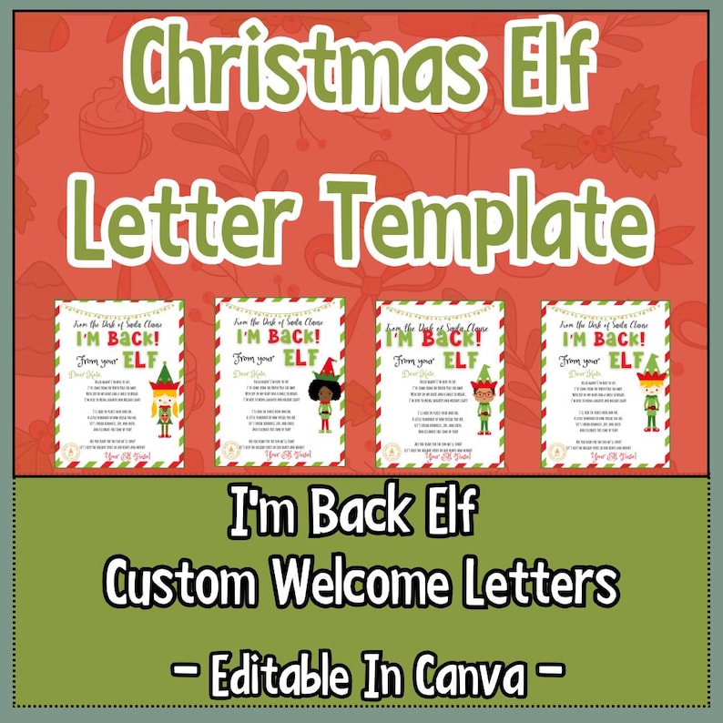 Personalized Elf Return Letter | Editable Elf Template Christmas Kids ...
