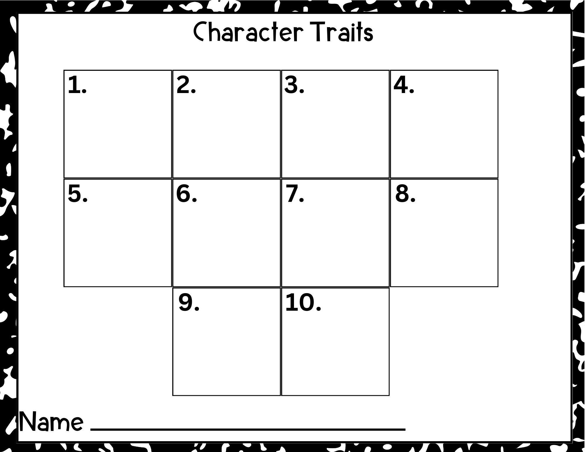 Character Sheet Character Task Card Bundle 2nd-3rd Grade | Reading ...