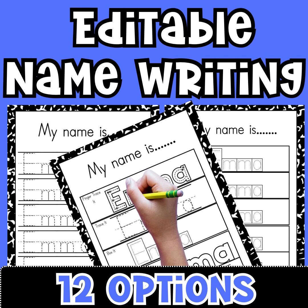Editable Name Tracing Worksheets | Personalized Handwriting Practice ...