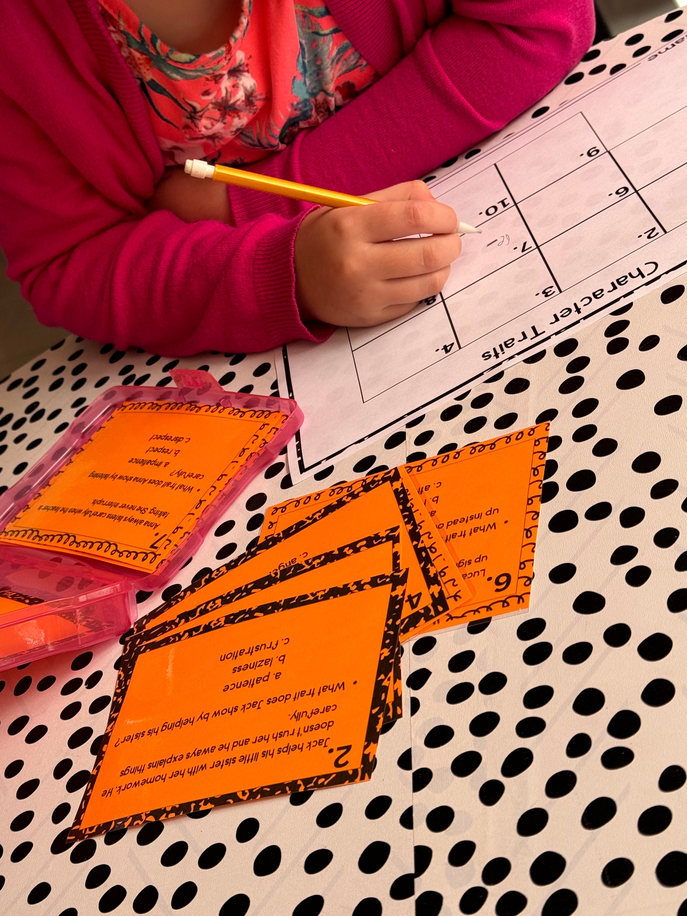 Character Sheet Character Task Card Bundle 2nd-3rd Grade | Reading ...