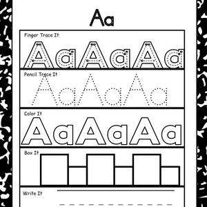 Printable Alphabet Handwriting Practice Tracing Sheet - Printable for ...