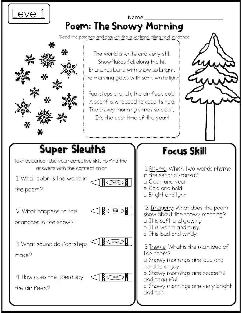 Differentiated Close Reading Passages | January Reading Activities ...