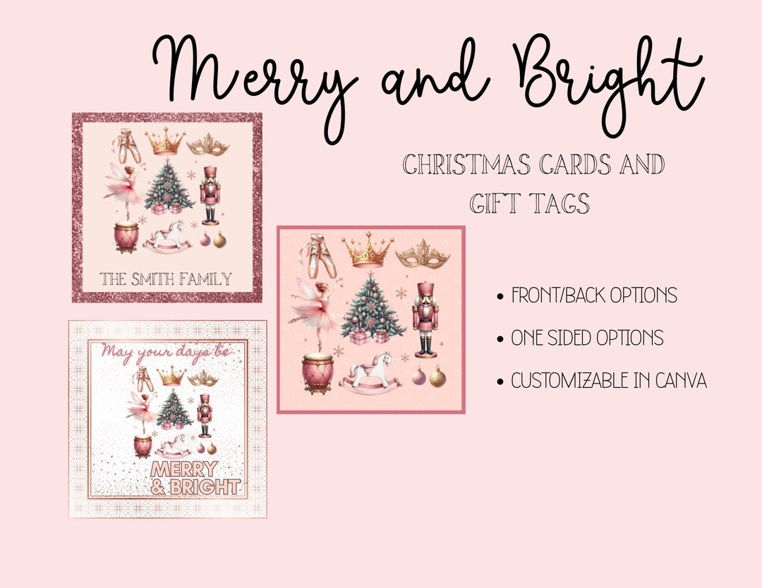 Printable Nutcracker Christmas Card Template Bundle | Editable Instant ...