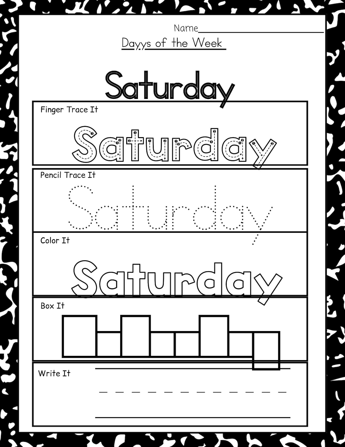 Days of the Week and Months of the Year Tracing Worksheets ...
