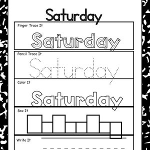 Days of the Week and Months of the Year Tracing Worksheets ...