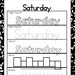 Days of the Week and Months of the Year Tracing Worksheets ...