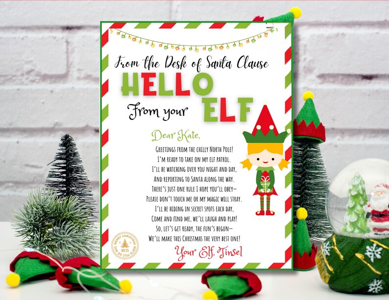 Personalized Elf Arrival Letter | Fun Editable Christmas Template ...