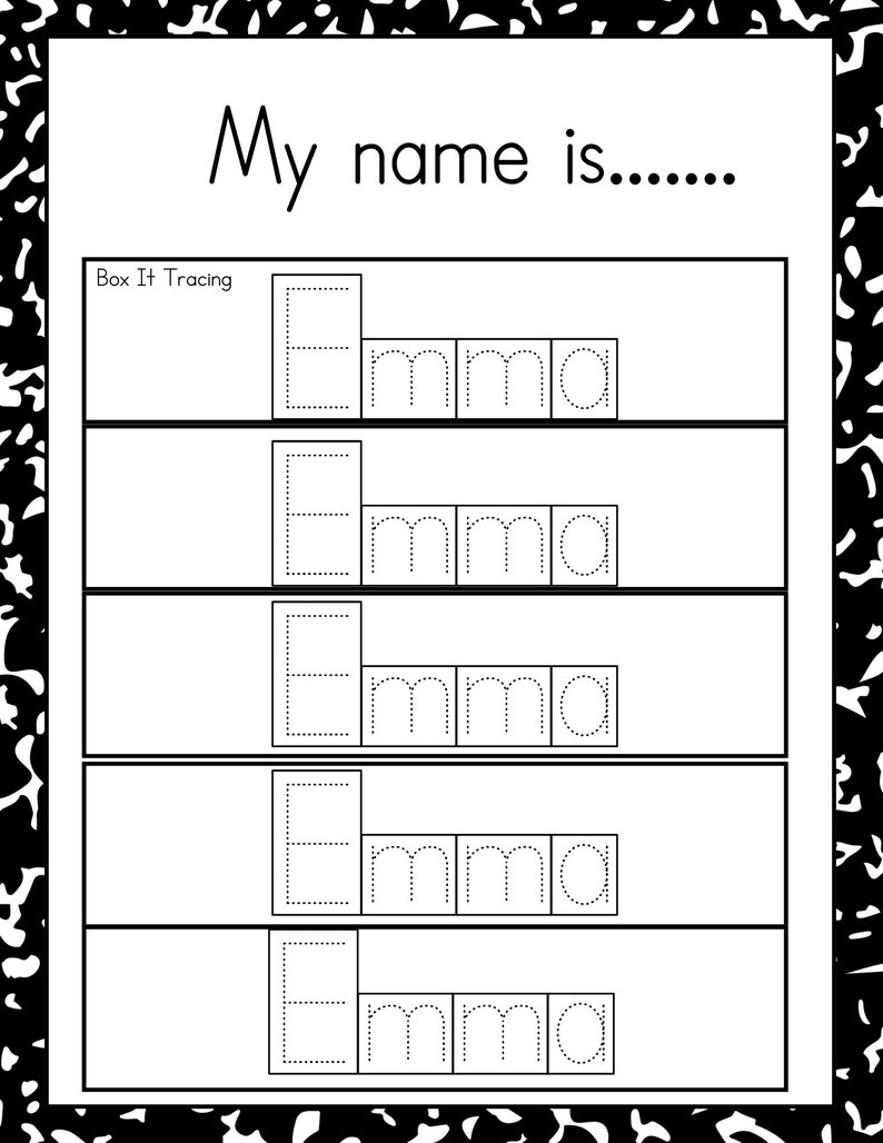 Personalized Name Tracing Printable Kids Custom Handwriting Practice ...