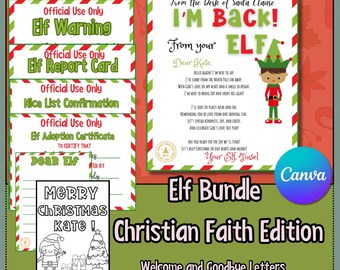 Elf Return Letter Christmas Tradition Elf on Shelf Welcome Letter Canva ...