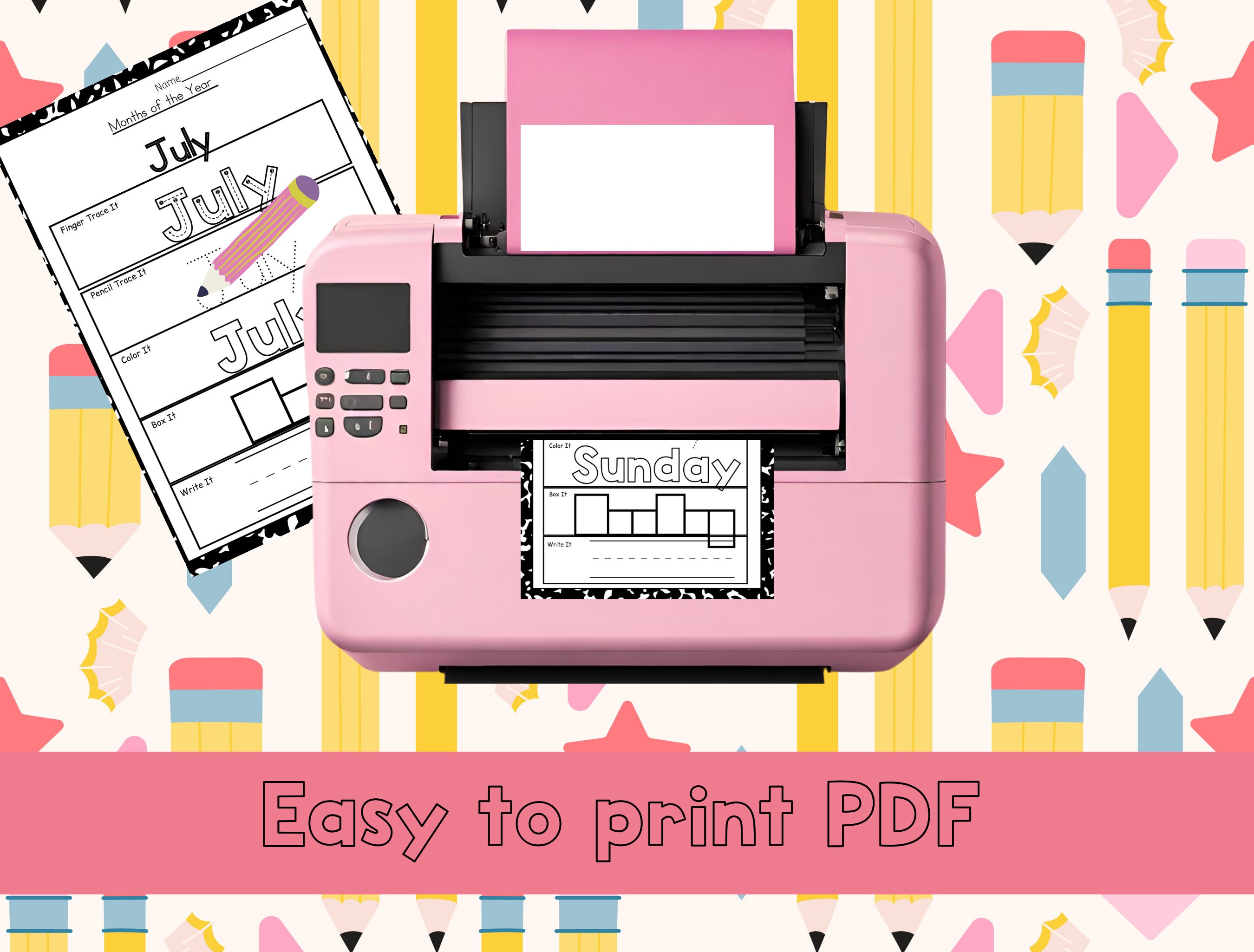 Days of the Week and Months of the Year Tracing Worksheets ...